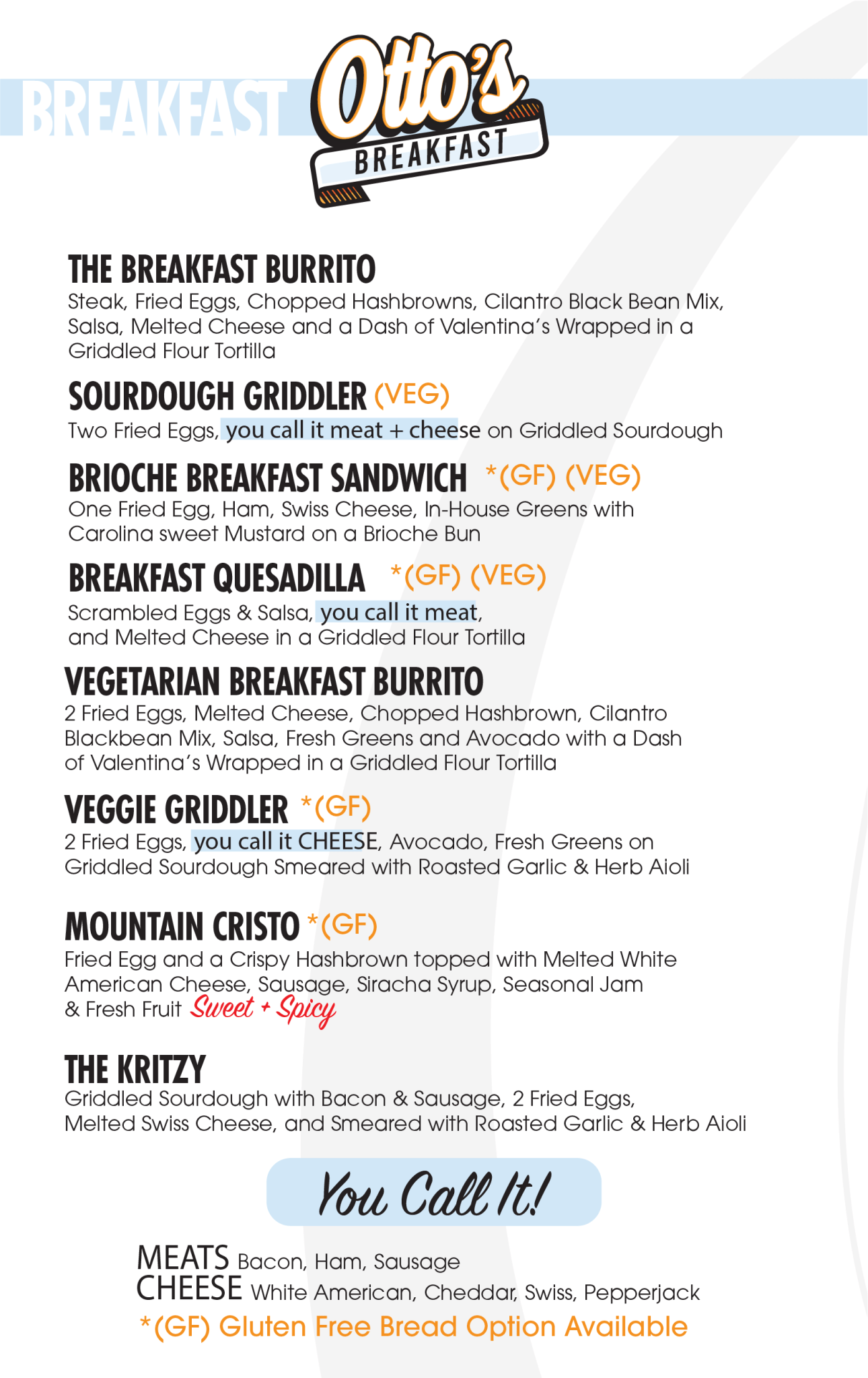 Full Menu – Eat at Otto's